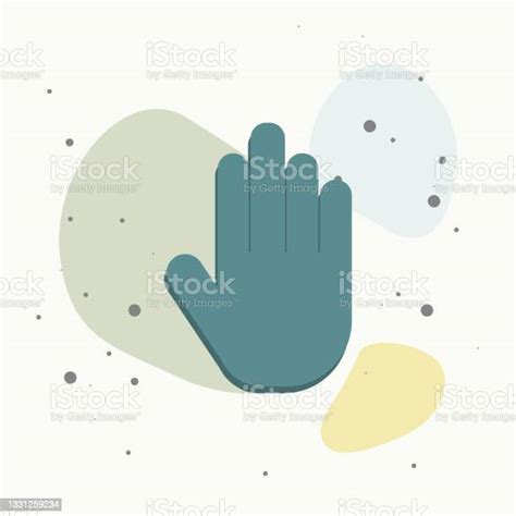 손 아이콘 벡터입니다 여러 가지 빛깔의 배경에 벡터 손 그림 개념에 대한 스톡 벡터 아트 및 기타 이미지 개념 검은색 그만해 손짓 Istock