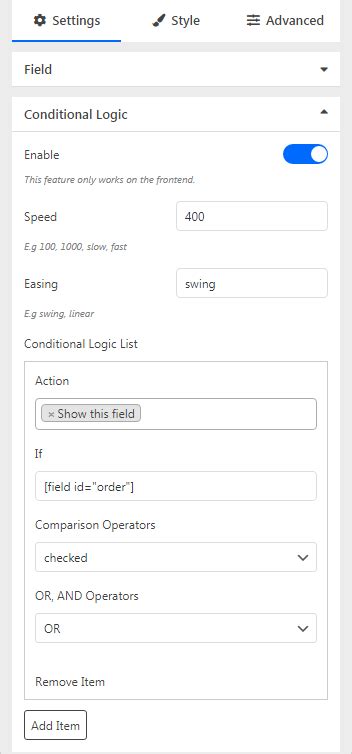 conditional logic piotnet forms