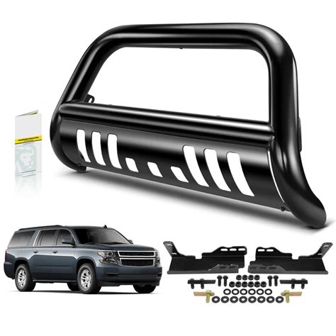 3 Inch Black Carbon Steel Bull Bar Front Bumper Grille Guard For 2012