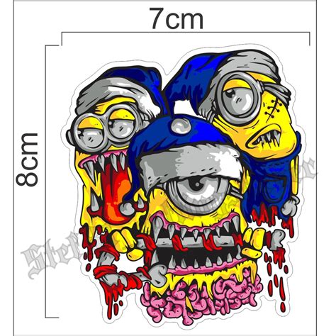 Jual Stiker Printing Gambar Minion Zombie Printing Zombie Minion Seram Shopee Indonesia