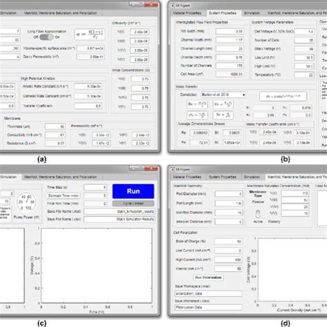 Model Graphical User Interface Gui A Material Properties Such As