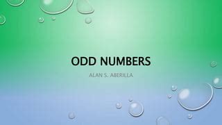 Lesson 3 Odd Numbers PPTX