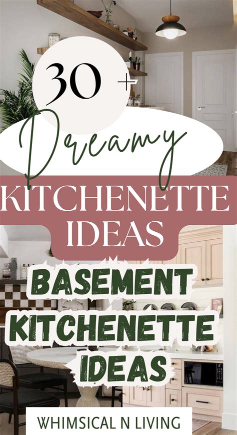 30 Dreamy Basement Kitchenette Ideas For Small Spaces Whimsical And Living