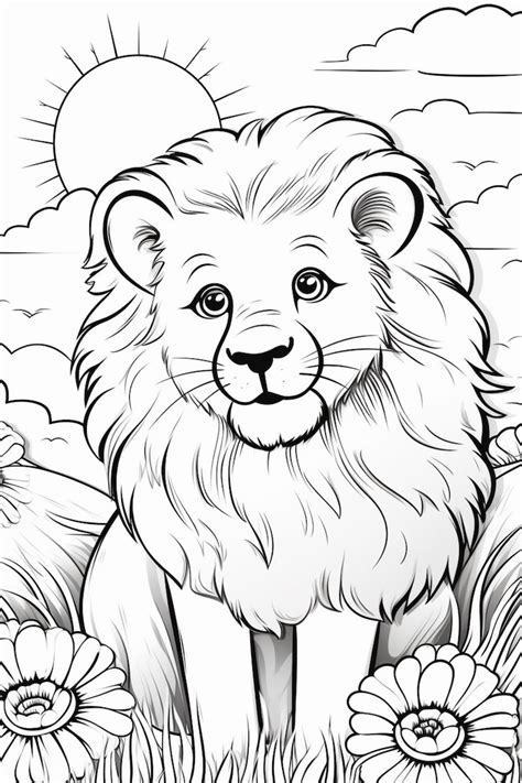 3 페이지 어린이 사자 색칠 공부 페이지 사진 무료 고품질 사진 다운로드 Freepik