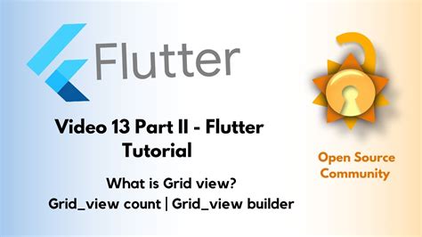 Flutter Tutorial Video 13 Part 2 Grid View Youtube
