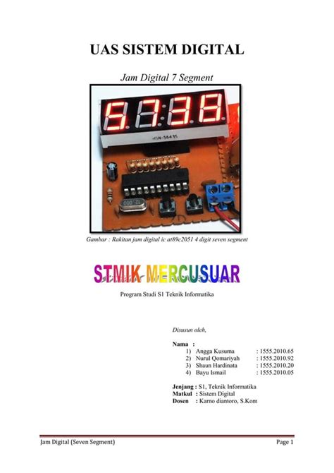 Jam Digital 7 Segment Arduino PDF