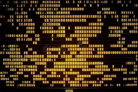 Digital Binary Code Matrix Background Stock Image Image Of