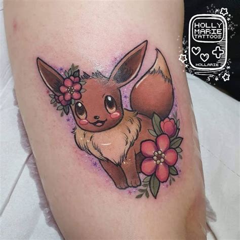 Holly Marie Tattoos 🎮♥️ On Instagram Teeny Tiny Eevee For The Lovely Evie 🌸🎮🌷 Congratulations