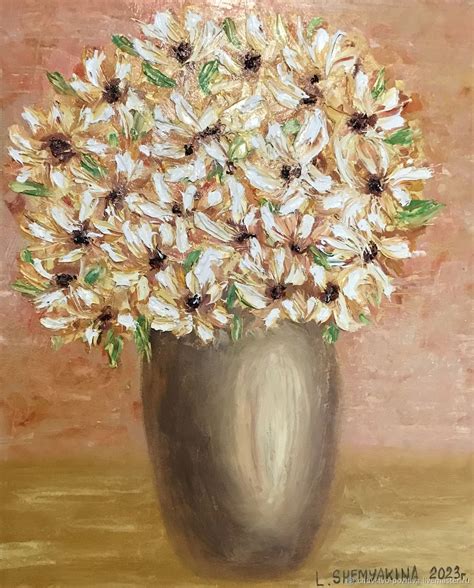 Картина маслом цветы в вазе «Мир 50х40 см в интернет магазине Ярмарка Мастеров по цене 4000