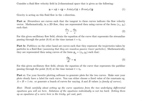 Solved Consider A Fluid Flow Velocity Field In 2 Dimensio