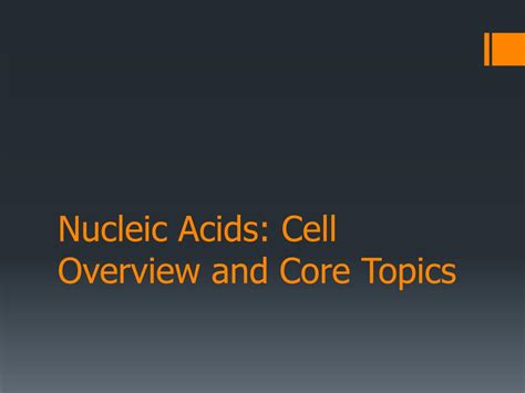 Ppt Nucleic Acids Cell Overview And Core Topics Powerpoint
