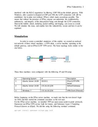 ITERA Paper IPSec L2TP Vulnerability DOCX Information And Network Security Computing