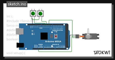 Servo Motor Wokwi Esp32 Stm32 Arduino Simulator
