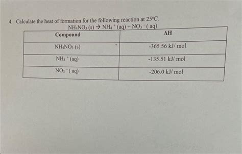 Solved 3 Calculate The Change In Enthalpy Of The Reaction Chegg Com