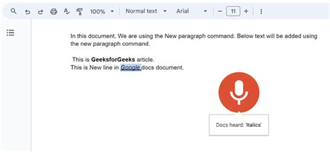 How To Voice Type On Google Docs GeeksforGeeks