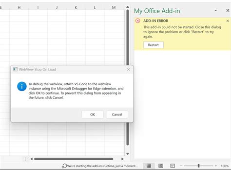 Out Of The Box Yo Addin Will Not Load In Excel Desktop Web Fine