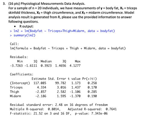 Solved Pts Physiological Measurements Data Chegg