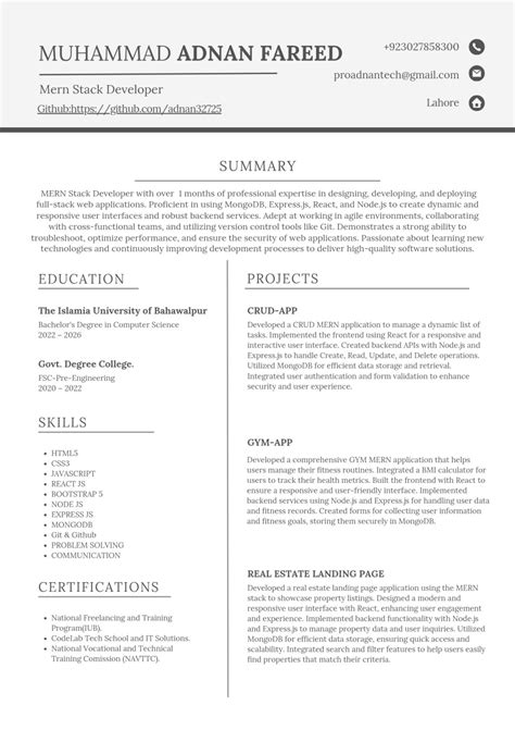 Muhammad Adnan Fareed On Linkedin Dear Hr I M Looking For A Mern Stack Developer Frontend