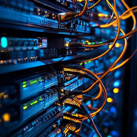 Vue Dun Diagramme De Réseau Détaillé Montrant Linfrastructure Informatique Image Premium