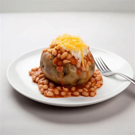 Baked Beans Cheese Jacket Potato Stock Illustrations 1 Baked Beans