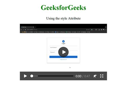 How To Center A Video In Html Geeksforgeeks