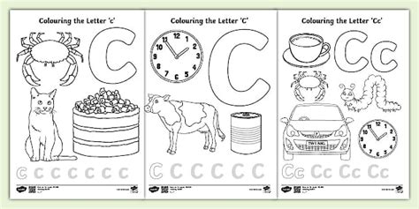 Letter C Colouring Pages