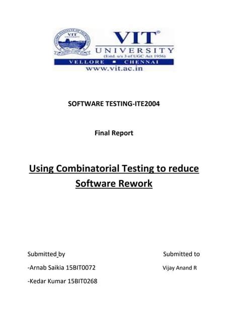 Combinatorial Testing Pdf