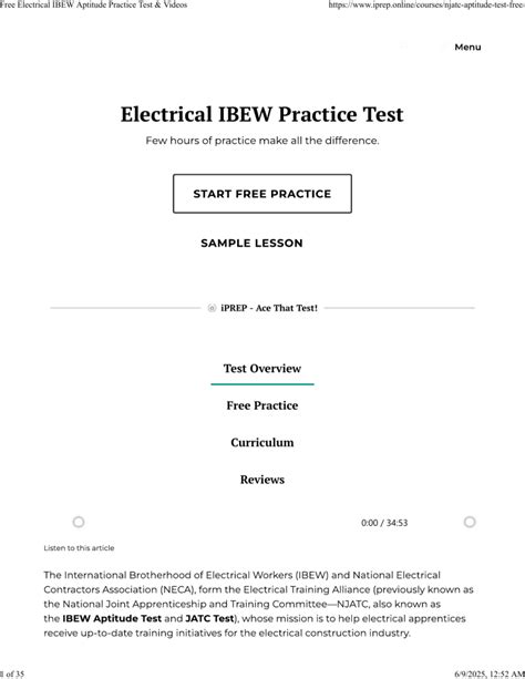 Ibew Aptitude Test Free Practice And Prep Iprep