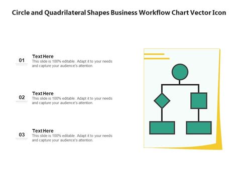 Circle And Quadrilateral Shapes Business Workflow Chart Vector Icon Ppt