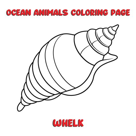 Premium Vector Black And White Cartoon Illustration Of Cute Whelk