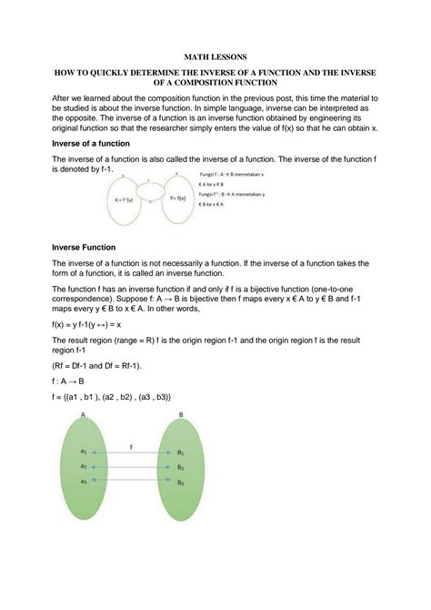 Solution Math Lessons How To Quickly Determine The Inverse Of A