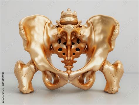 Human Pelvis Anatomy 3d Model Of The Hip Bone For Skeletal Analysis Medical Illustration
