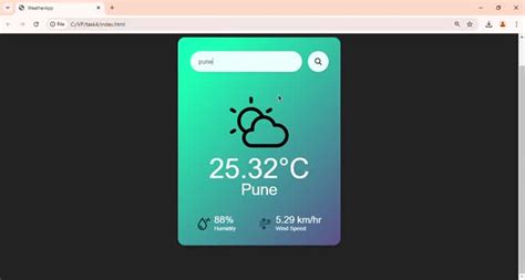 Vardha Parab On Linkedin Webdevelopment Weatherapp Prodigyinfotech