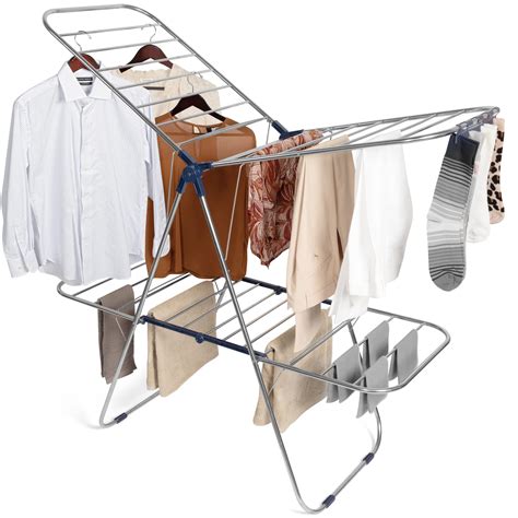 Luxe Laundry Premium Clothes Drying Rack Foldable 2 Layer Stainless Steel Drying Rack Free