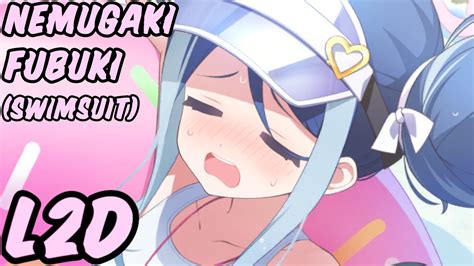Blue Archive Nemugaki Fubuki Swimsuit L2d Eng Sub Youtube