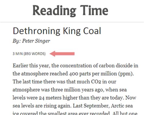 Reading Time Displaying Estimated Time To Read Text JQuery Plugins