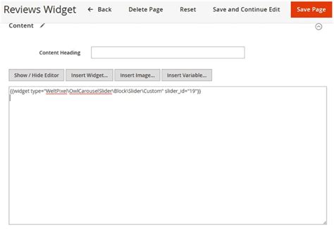 Weltpixel Cms Product Reviews Magento 2 Widget Firebear