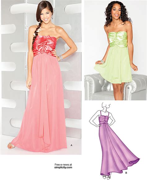Simplicity Dress Patterns Prom