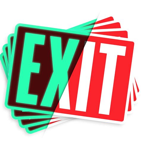 Glow In The Dark Emergency Exit Sign Sticker Assured Signs Assured