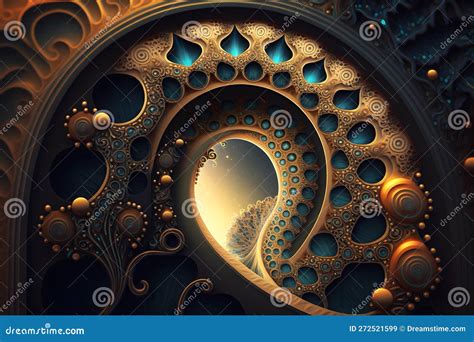 Fractal Volumetric Abstraction Background Neural Network Ai Generated