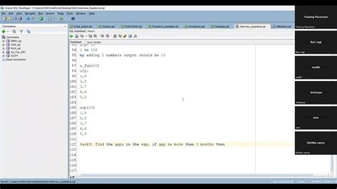 Oracle Interview Questions To Write Queries Youtube
