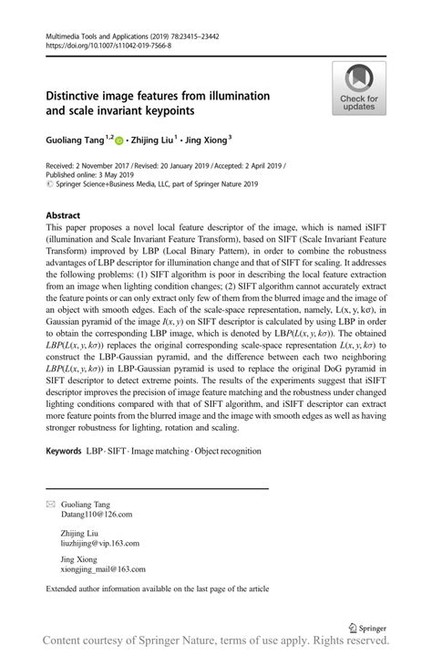 Distinctive Image Features From Illumination And Scale Invariant Keypoints