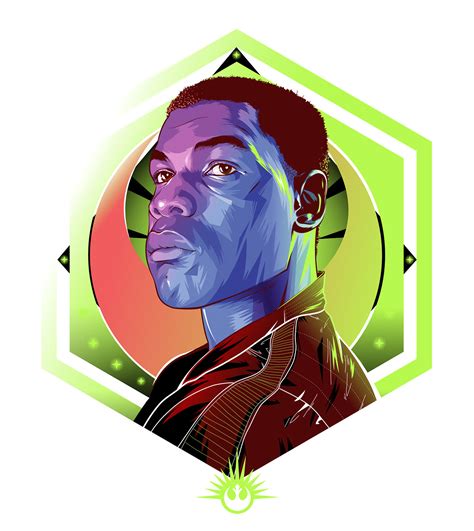 Star Wars Ep 7 Vector Portraits Rey Finn Poe On Behance
