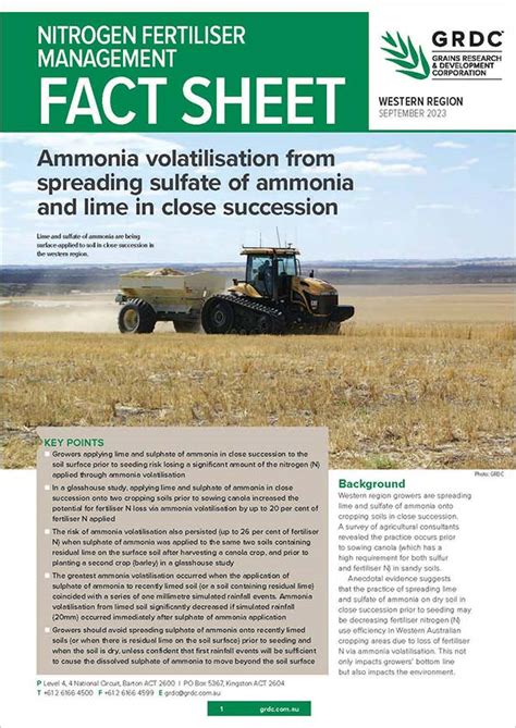 Nitrogen Fertiliser Management Grdc