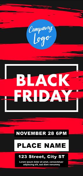 블랙 프라이데이 Dl 플라이어 배너 포스터 템플릿 벡터 일러스트 제공 0명에 대한 스톡 벡터 아트 및 기타 이미지 0명