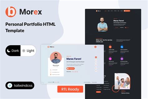 Morex Tailwind Css Personal Portfolio Template