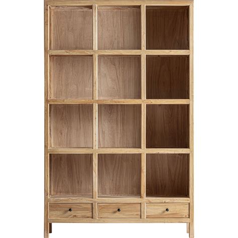 Bibliothèque Modulable En Bois Dorme Style Colonial Brun Clair Brecey