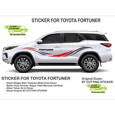 Jual Bt Sticker Mobil Fortuner Sticker Toyota Fortuner Sticker List