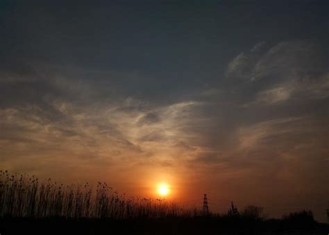 攝影山東東營廣饒 醉夕陽 每日頭條