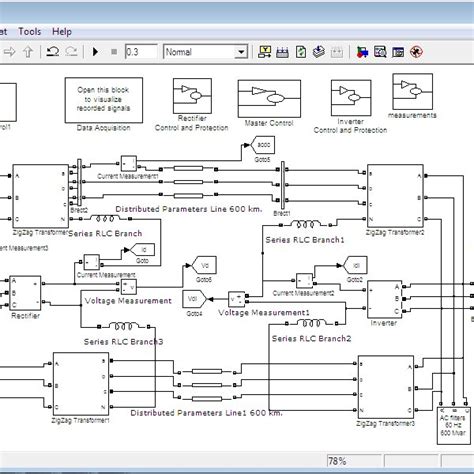 Simulink Model Double Line Circuit Using Simultaneous Ac Dc Transmission Download Scientific